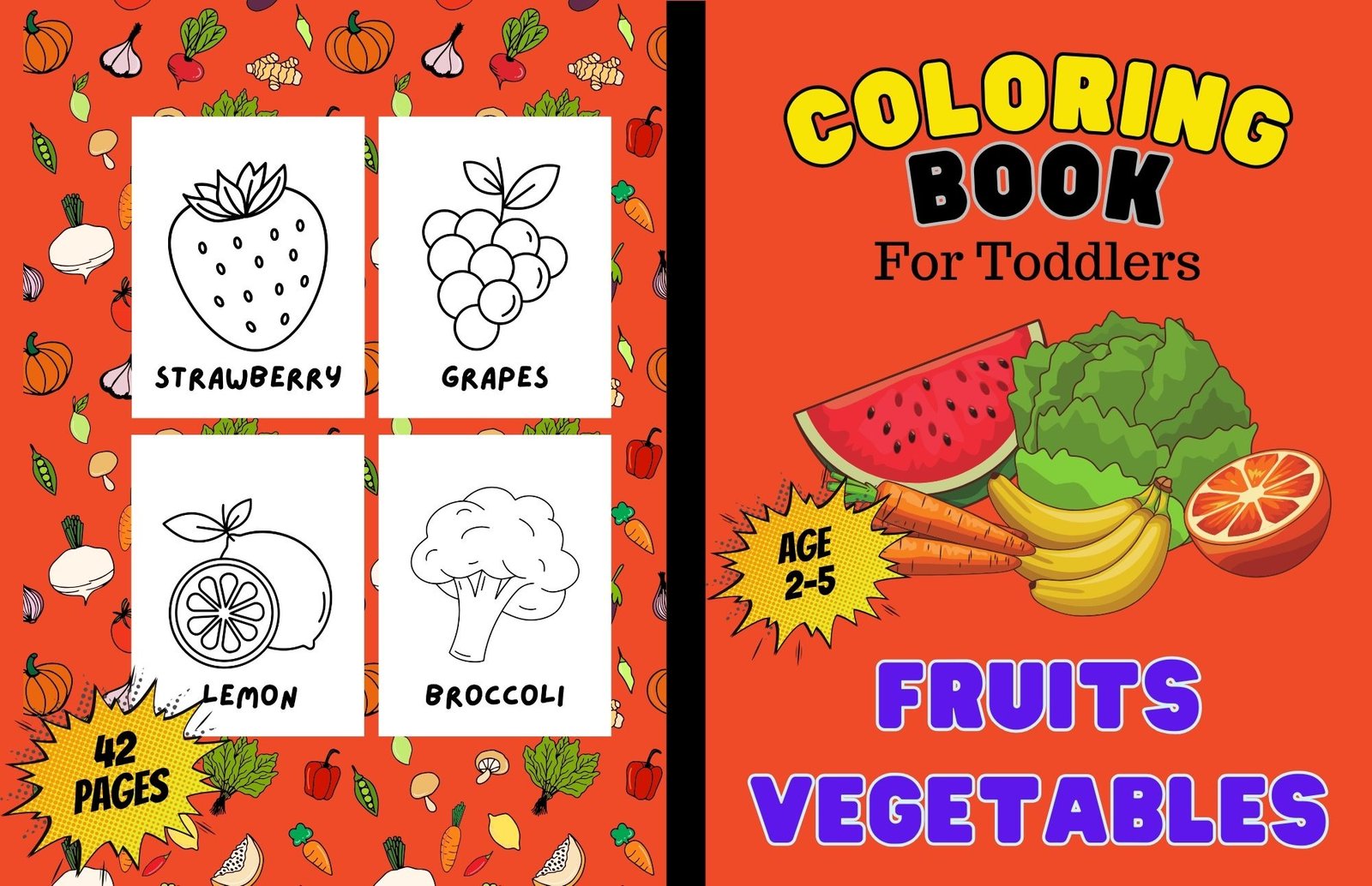 Fruit Coloring Worksheets for kids | Smart Kiddos