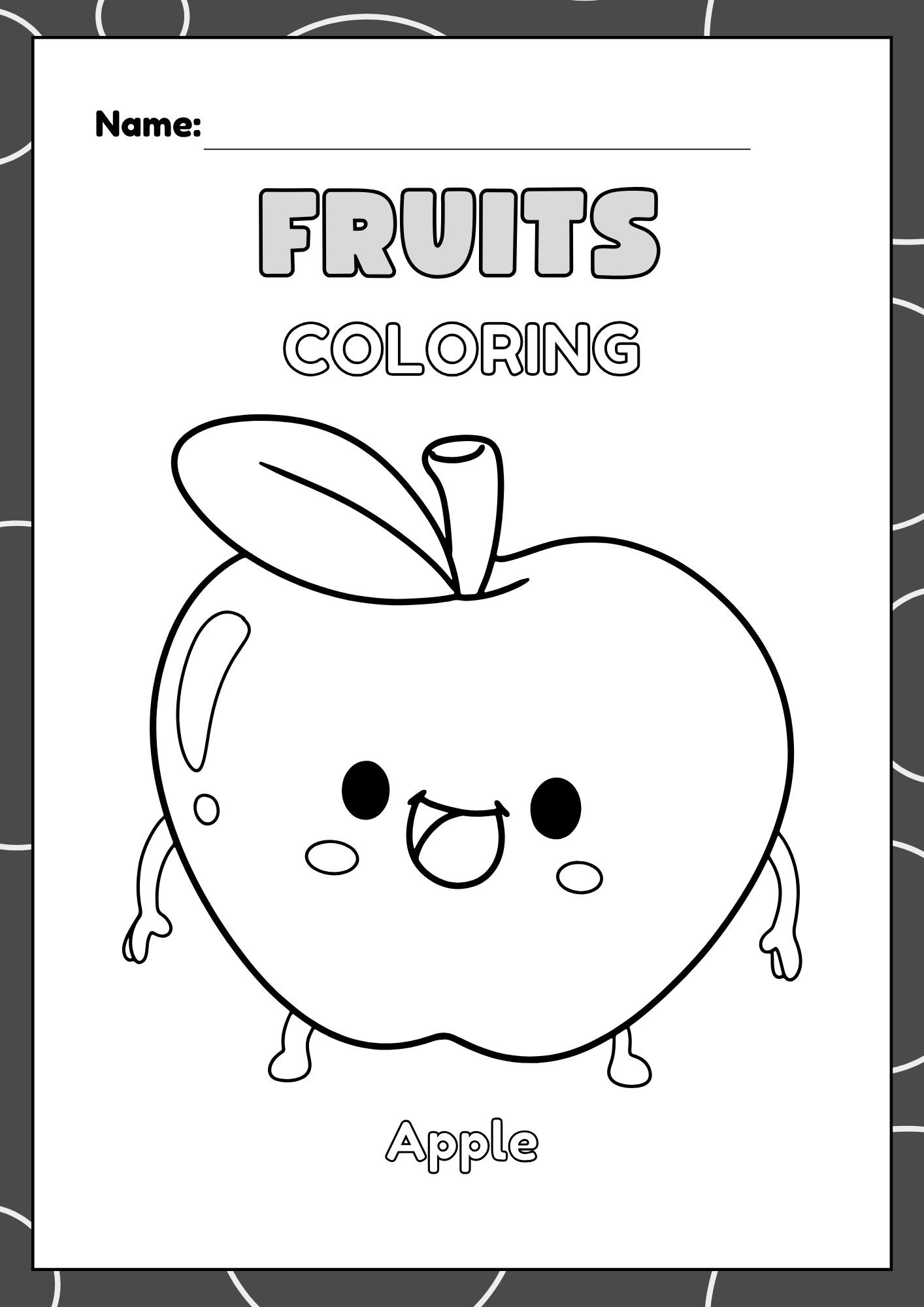 Fruit Coloring Worksheets for kids | Smart Kiddos