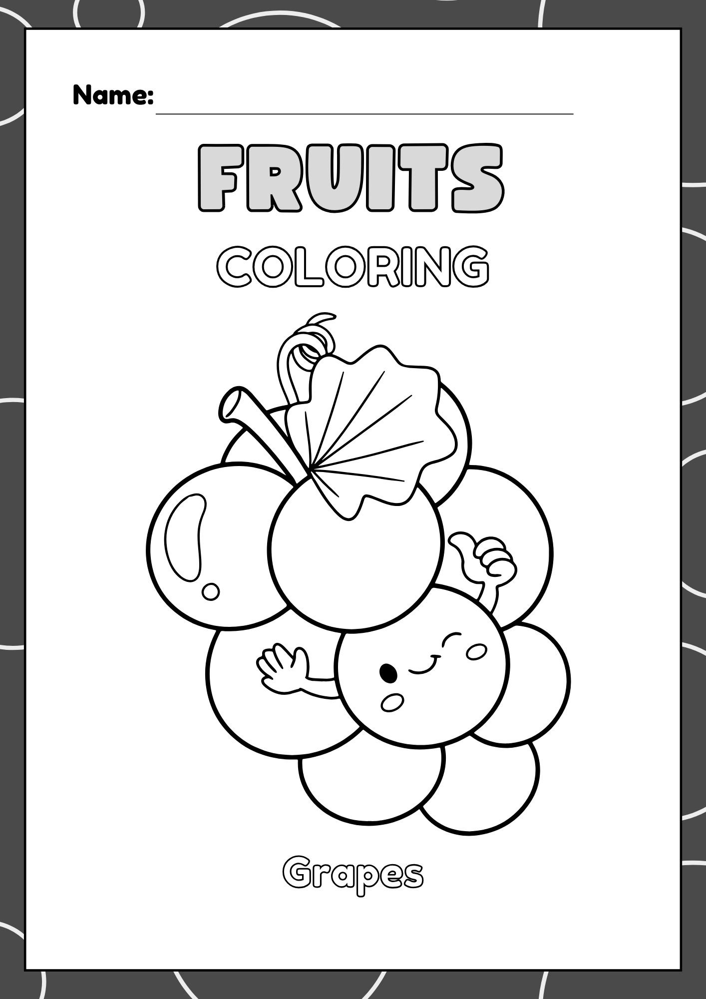 Fruit Coloring Worksheets for kids | Smart Kiddos