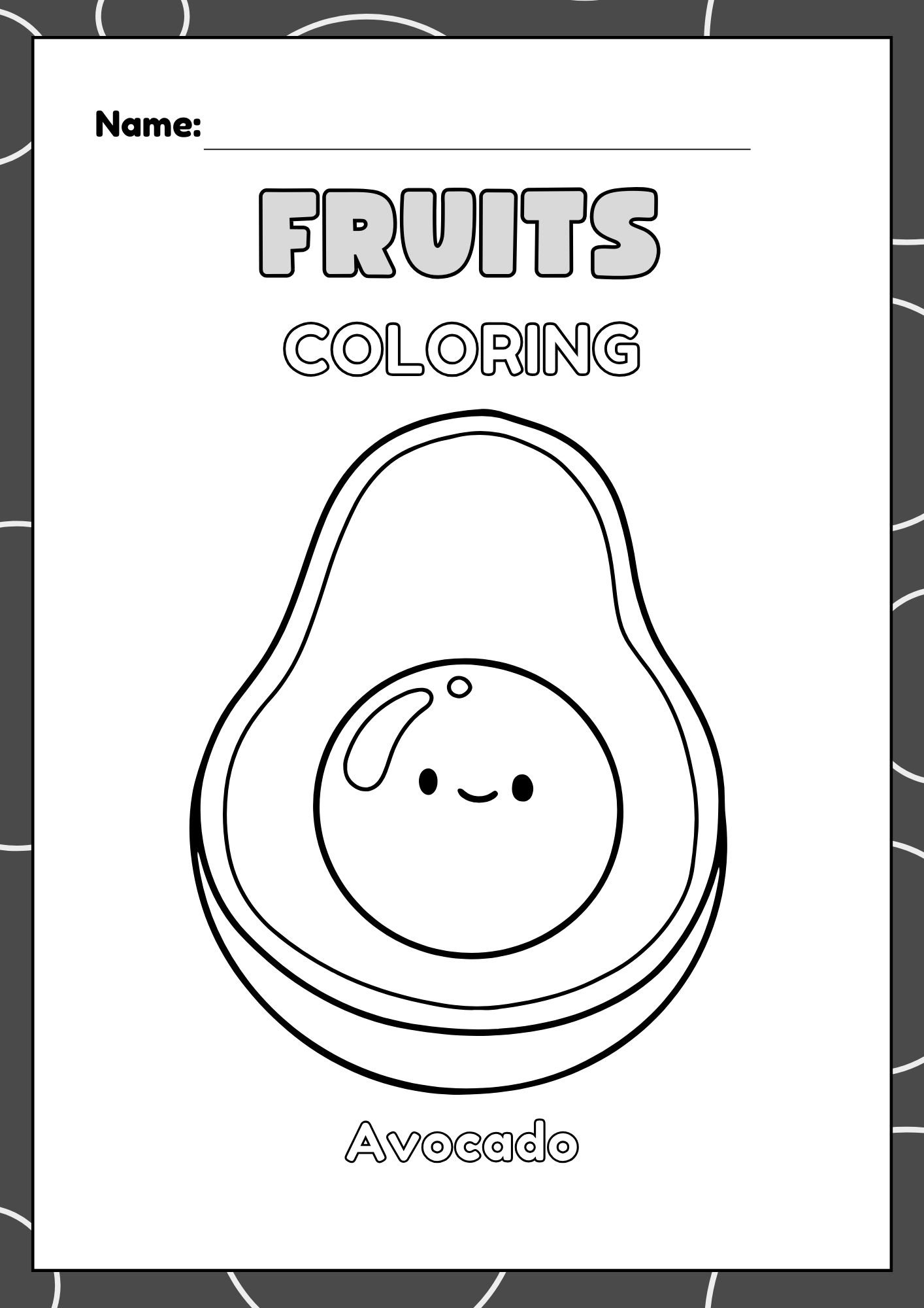 Fruit Coloring Worksheets for kids