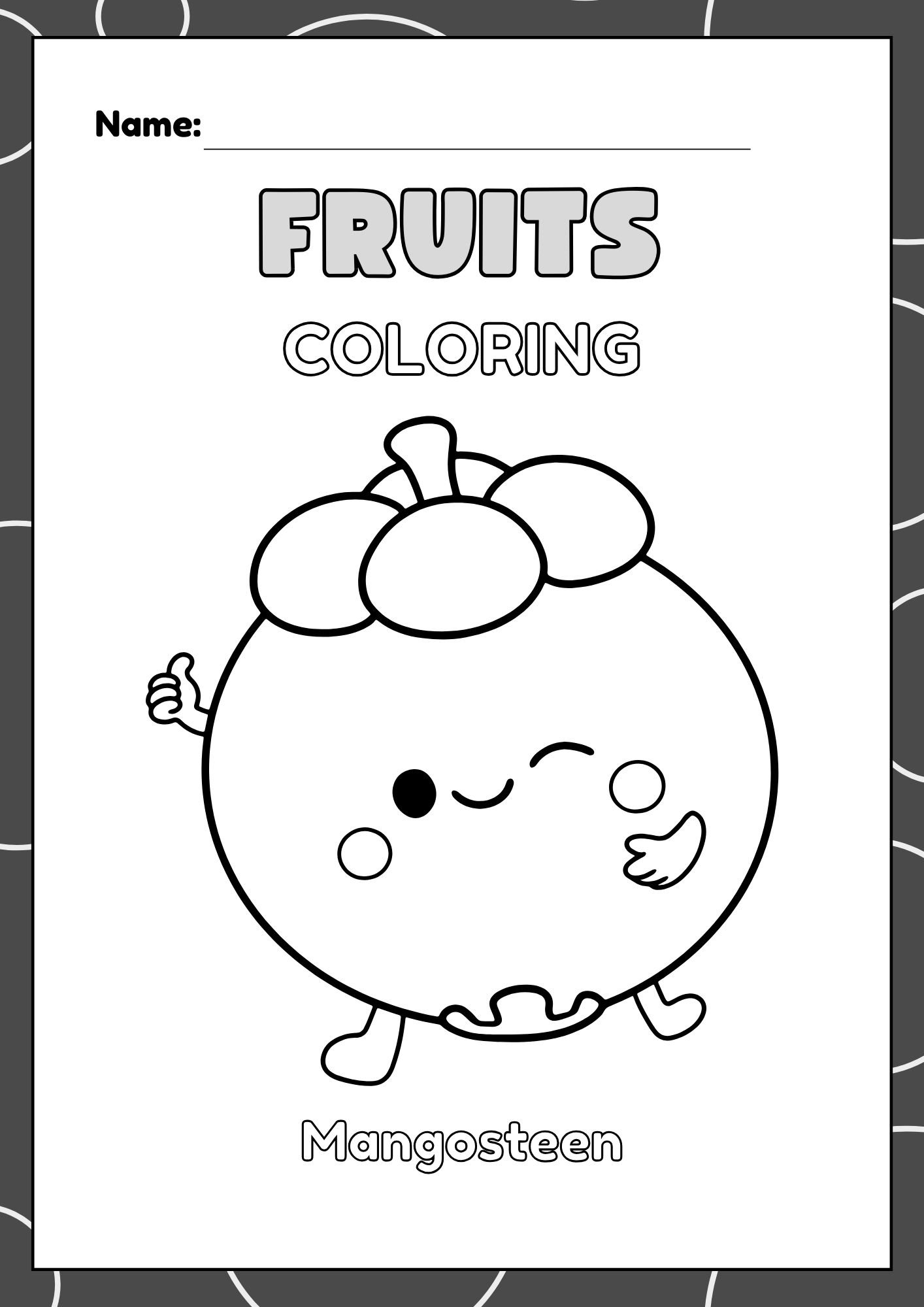 Fruit Coloring Worksheets for kids