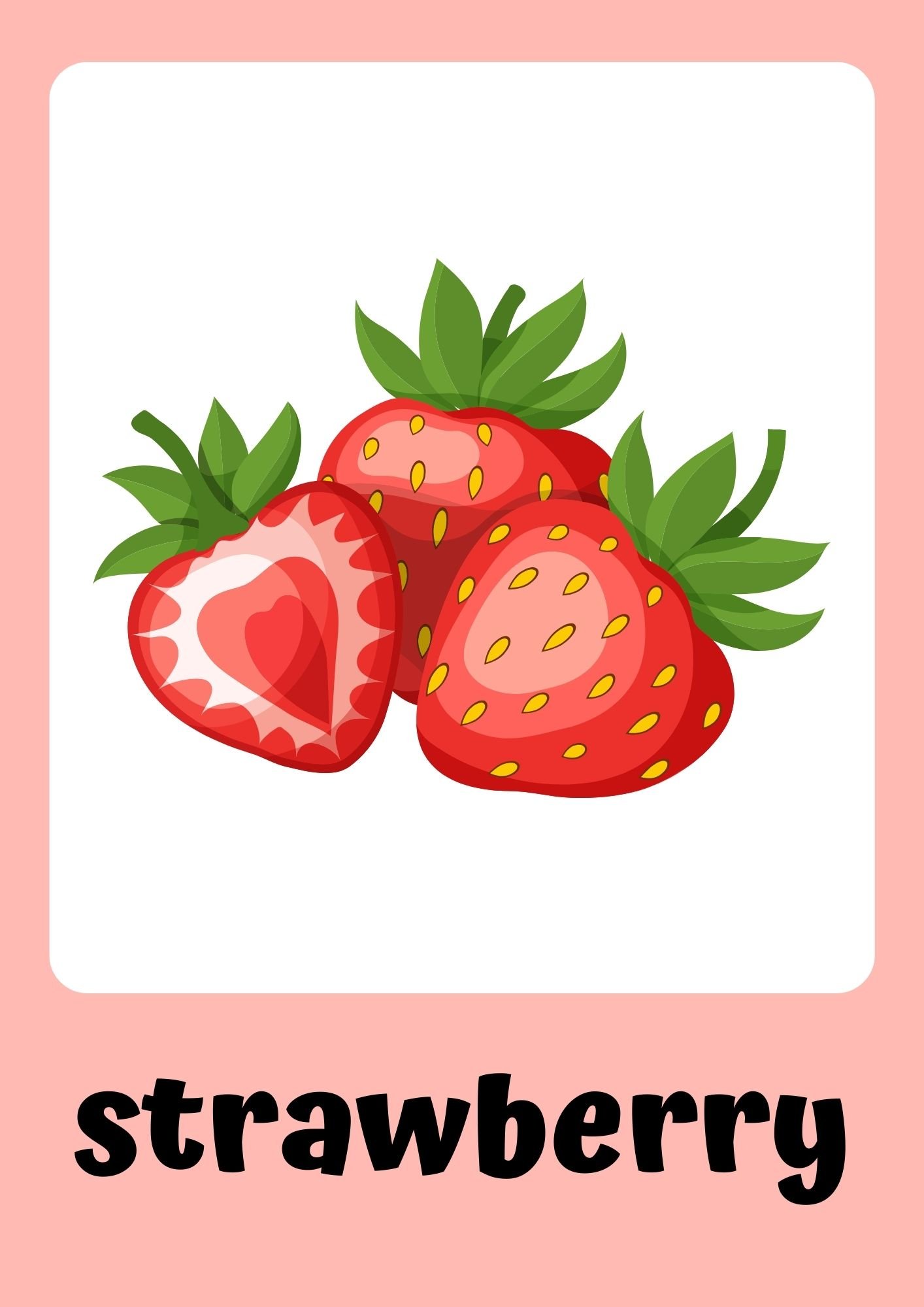 Fruits Names Flashcards for kindergarten | Smart Kiddos