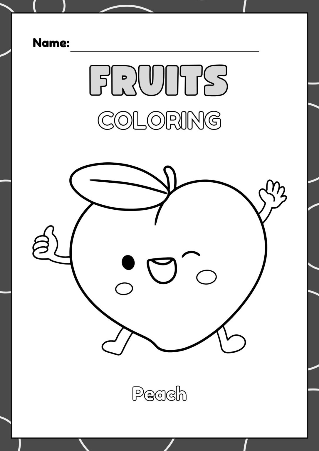 Fruit Coloring Worksheets for kids