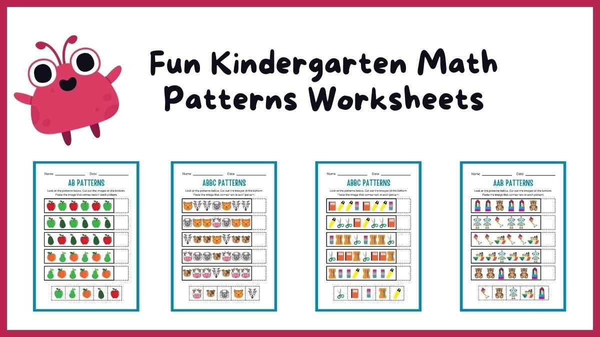 Fun Kindergarten Math Patterns Worksheets | Smart Kiddos