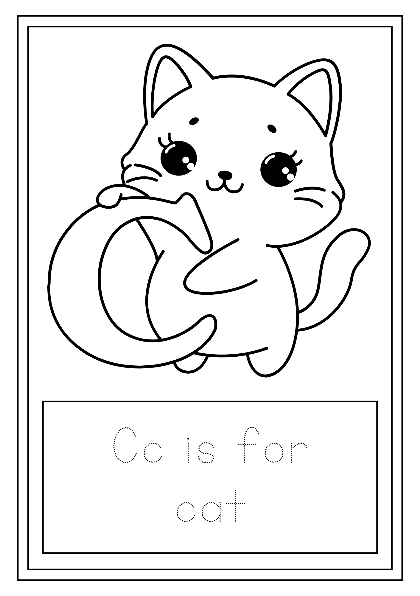 Animal Alphabet Coloring Worksheets for Kids