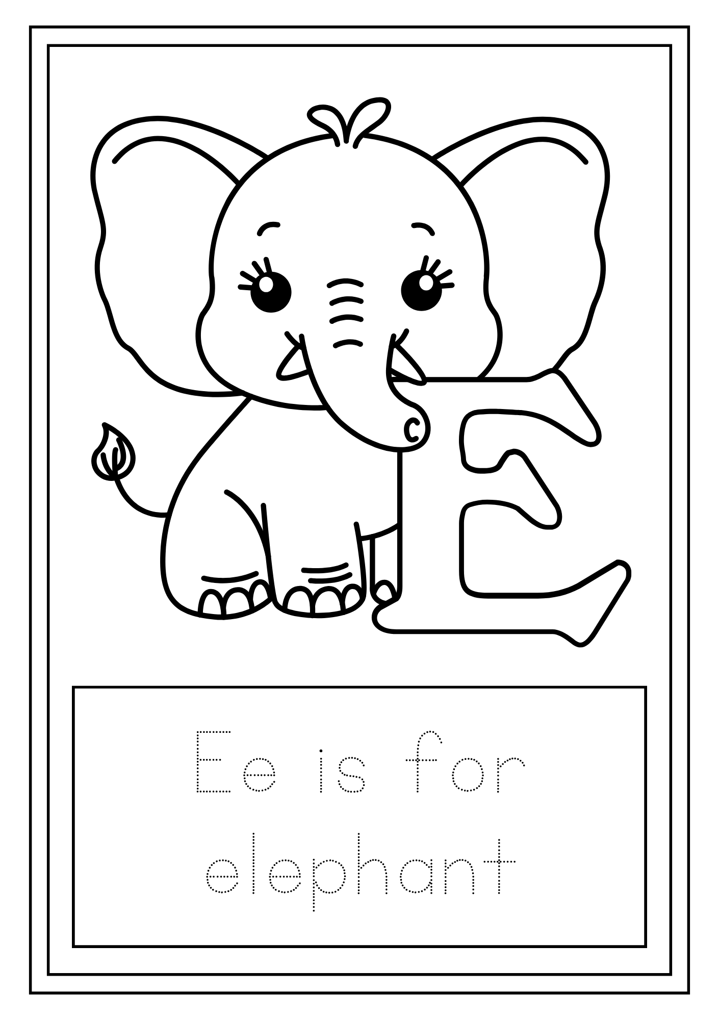 Animal Alphabet Coloring Worksheets for Kids