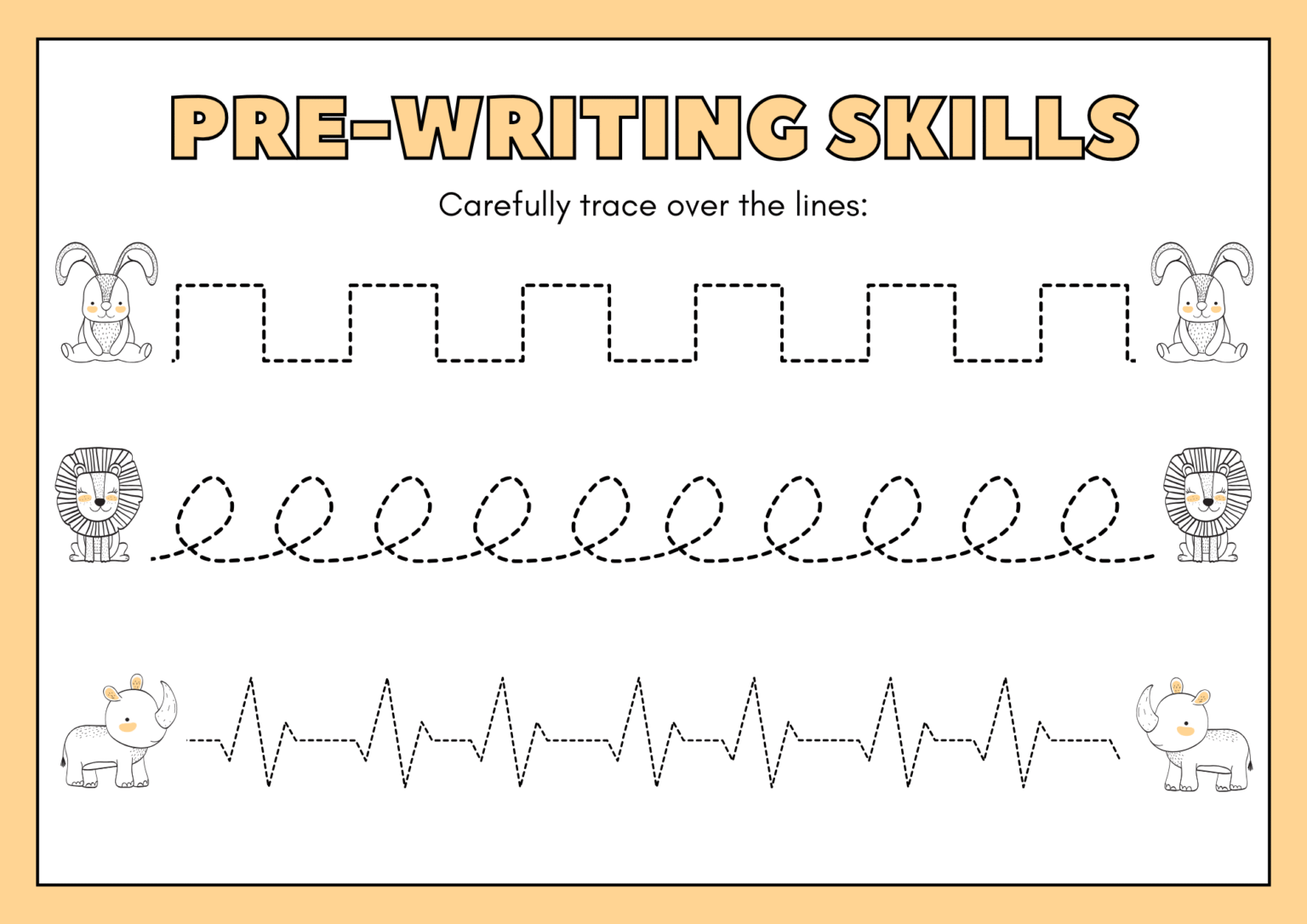 Pre-Writing Skills Tracing Worksheets for Kids | Fun & Printable ...