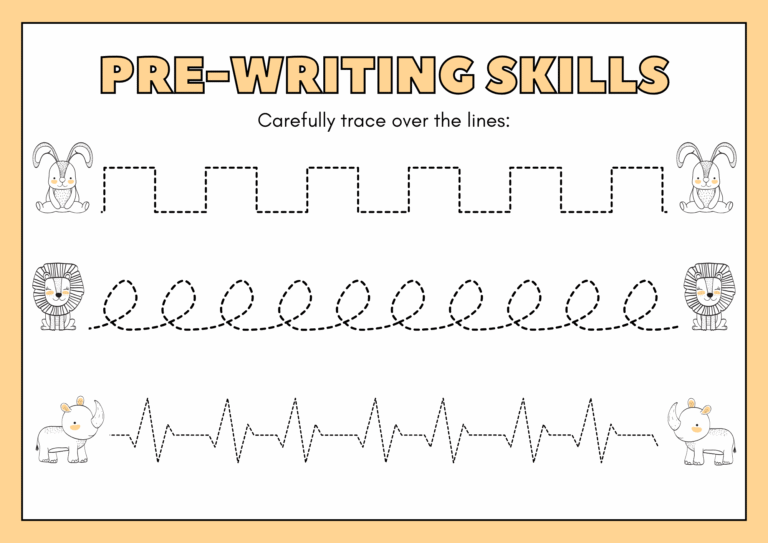 Pre-Writing Skills Tracing Worksheets for Kids | Fun & Printable ...