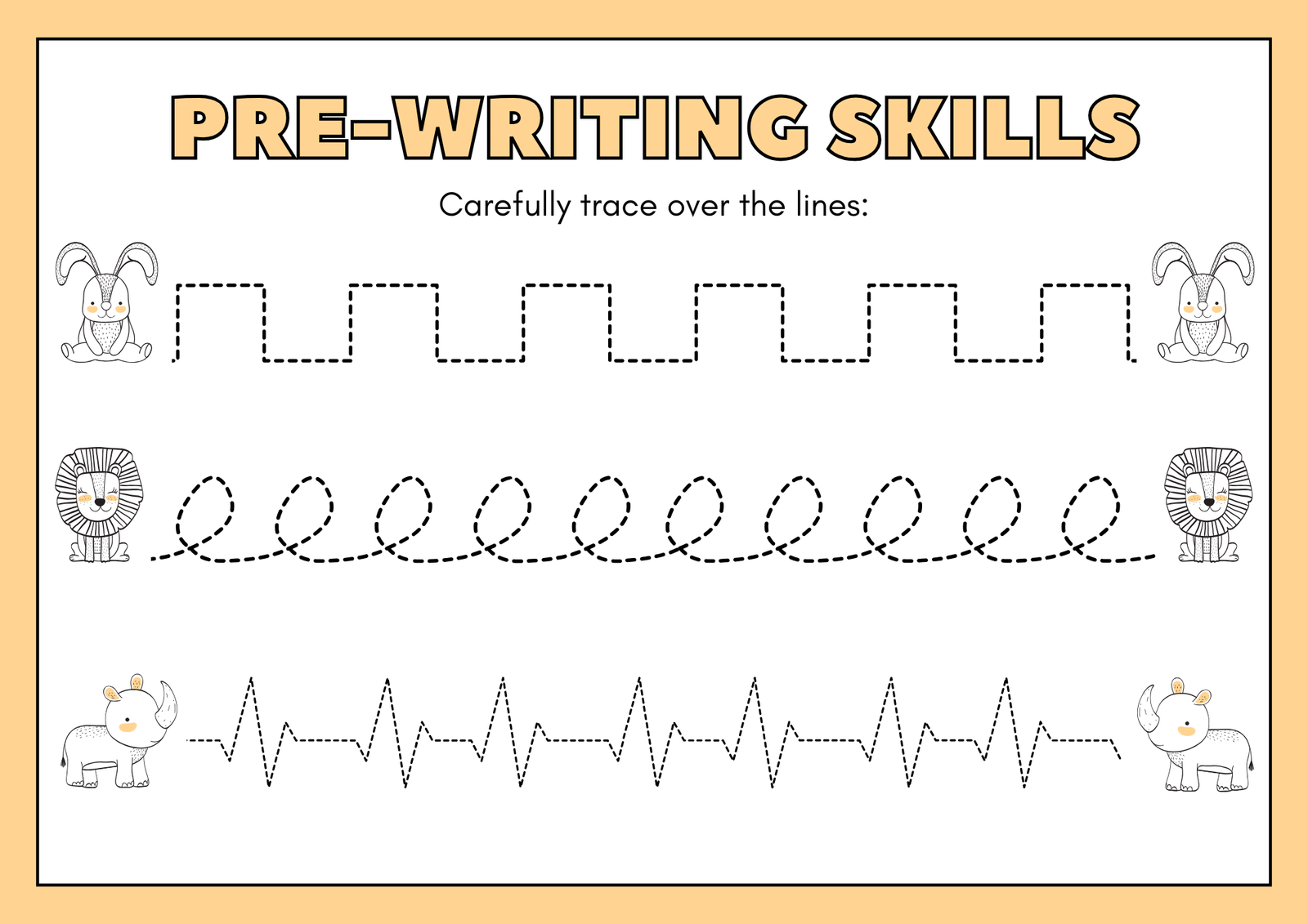 Pre-Writing Skills Tracing Worksheets for Kids | Fun & Printable ...