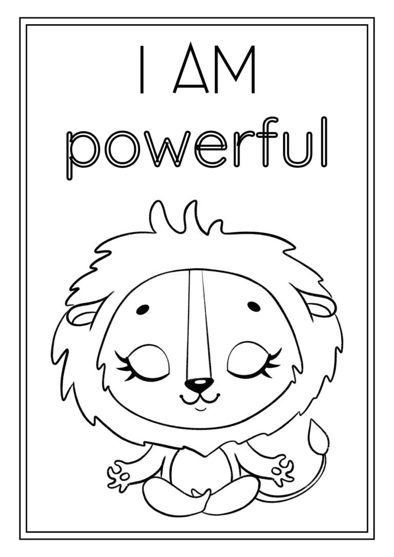 Affirmation Coloring Pages for Kids – Free Printable & Fun Activity ...