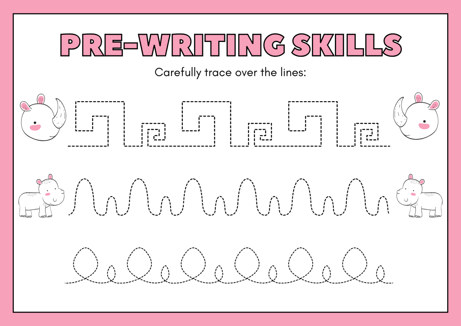 Pre-Writing Skills Tracing Worksheets for Kids | Fun & Printable ...