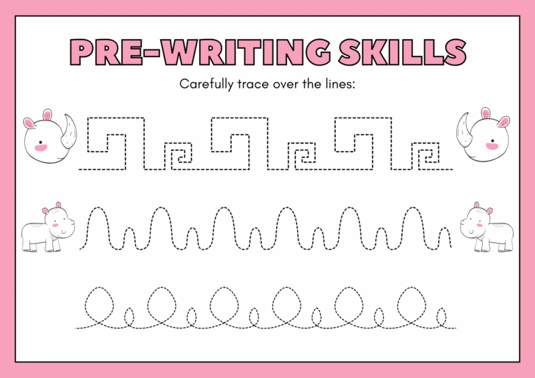 Pre-Writing Skills Tracing Worksheets for Kids | Fun & Printable ...
