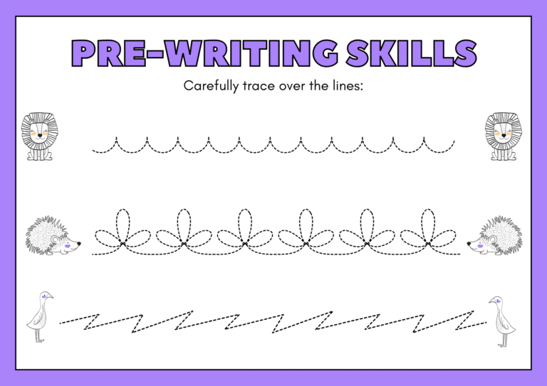Pre-Writing Skills Tracing Worksheets for Kids | Fun & Printable ...