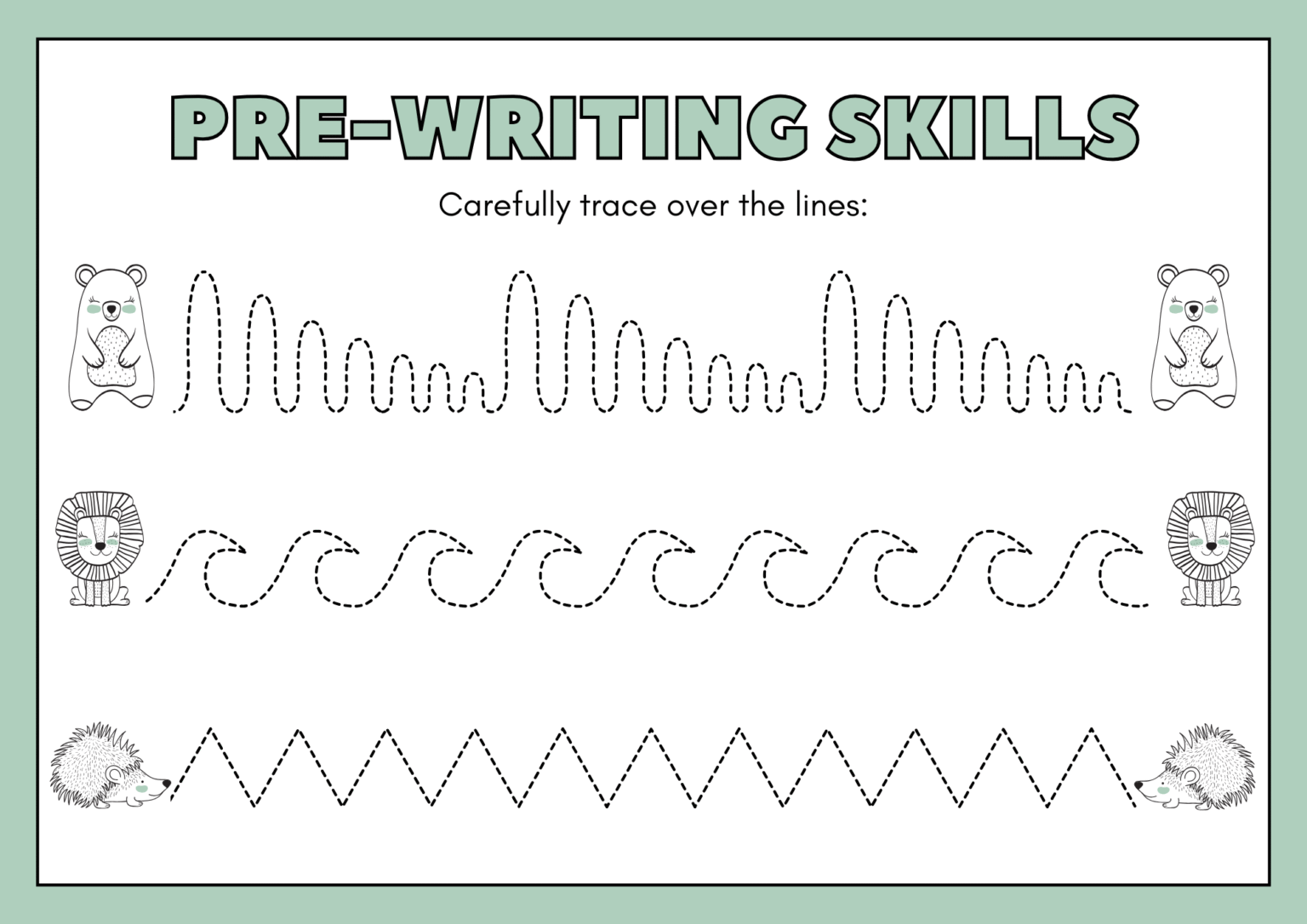 Pre-Writing Skills Tracing Worksheets for Kids | Fun & Printable ...