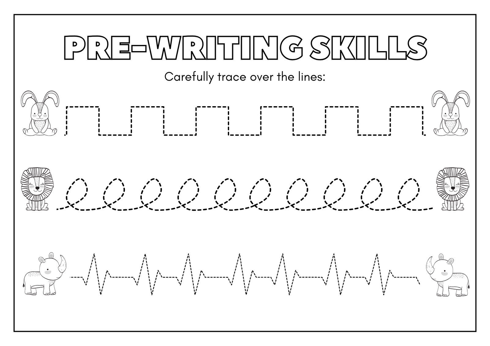 Pre-Writing Skills Tracing Worksheets for Kids | Fun & Printable ...