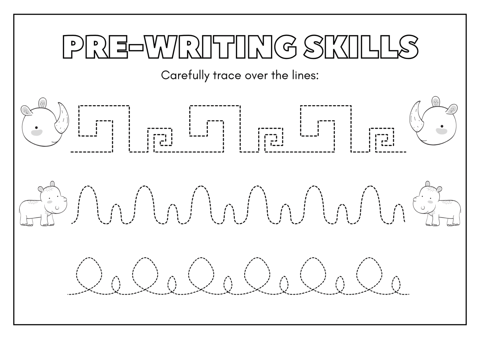 Pre-Writing Skills Tracing Worksheets for Kids | Fun & Printable ...