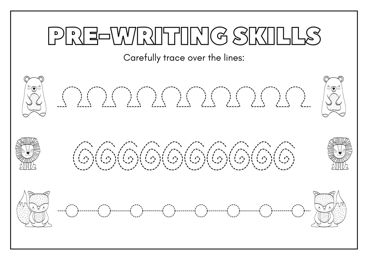 Pre-Writing Skills Tracing Worksheets for Kids | Fun & Printable ...