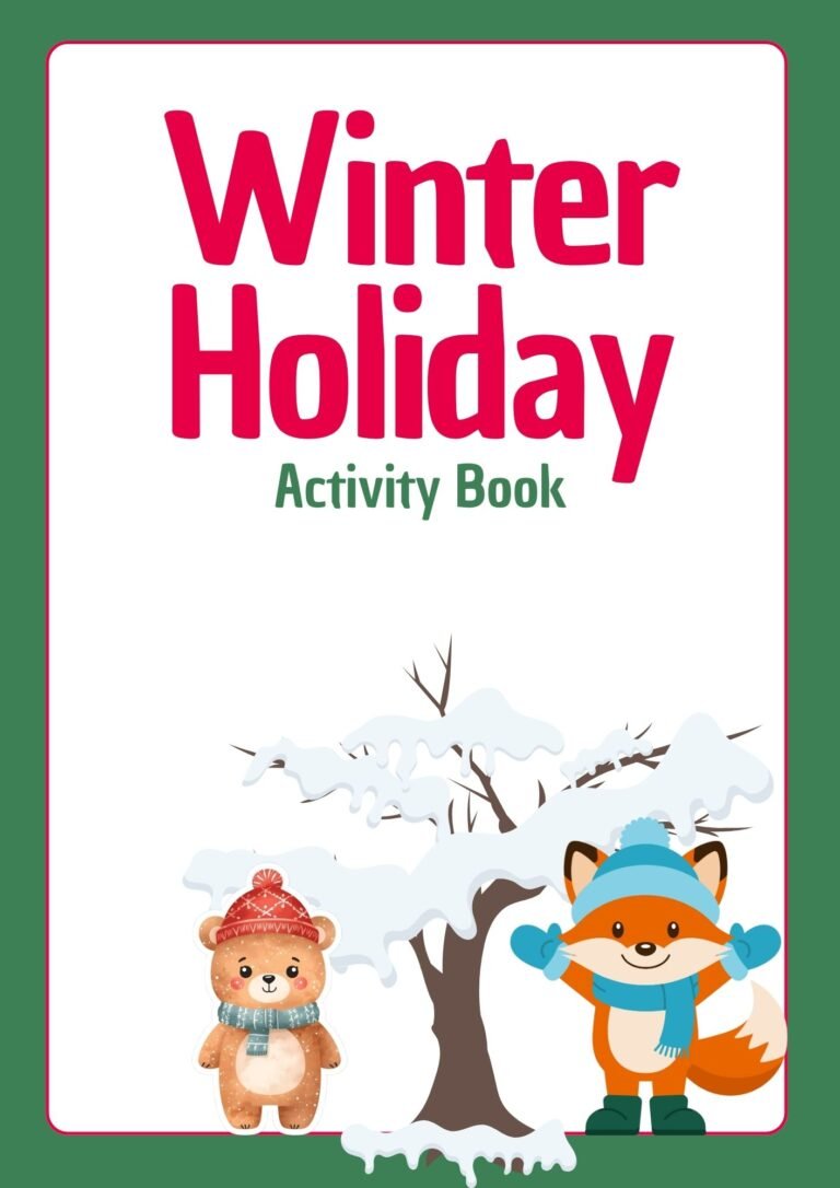 Winter Holiday Activity Worksheets for Kids (Fun & Free Printable)